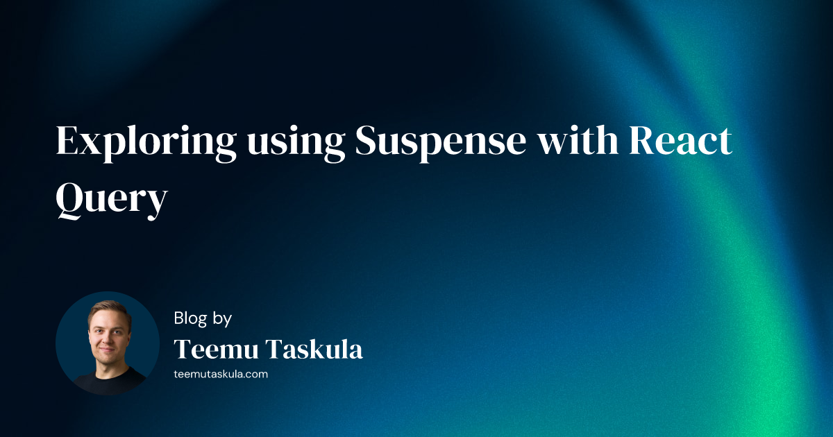 Exploring using Suspense with React Query Exploring using Suspense with React Query